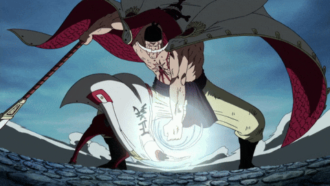 whitebeard vs akainu one piece - Gifyu